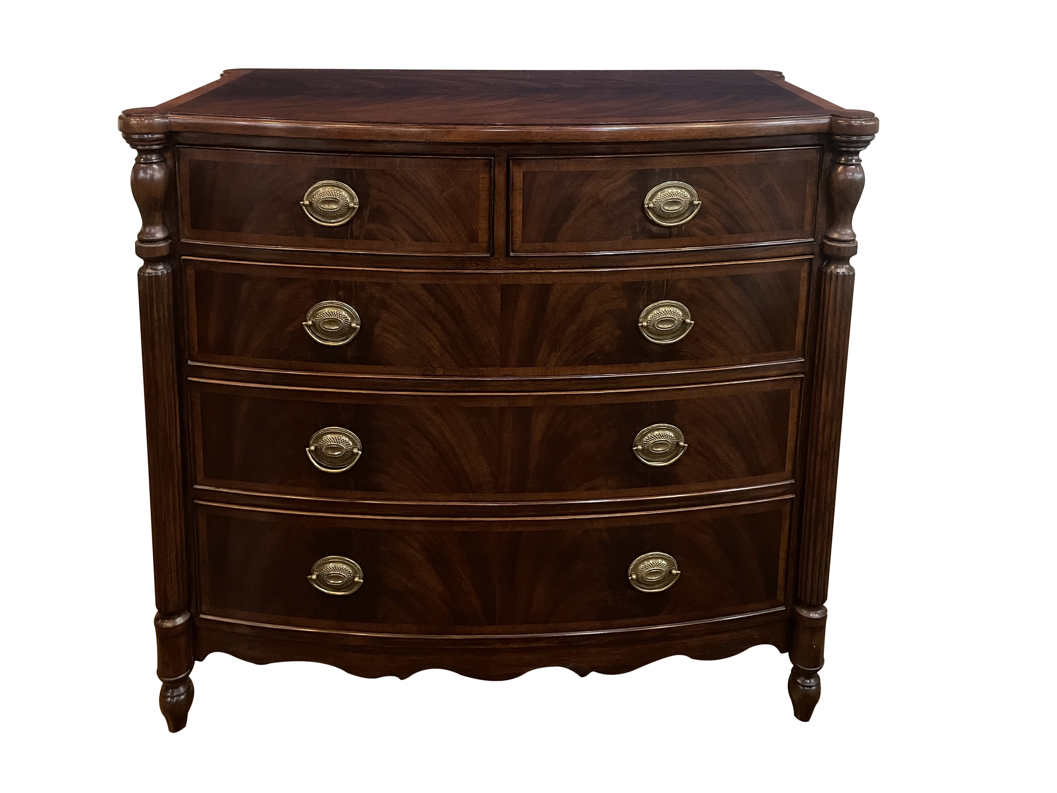 Leighton Hall Furniture Bow Front Mahogany Chest | Wayfair