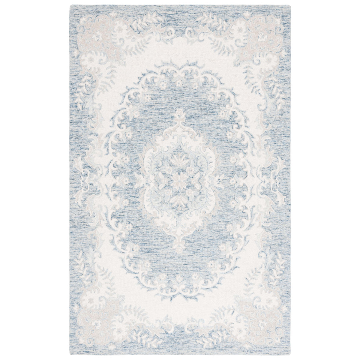 Safavieh Ebony Hand Tufted Wool Pile Floral Rug | Wayfair