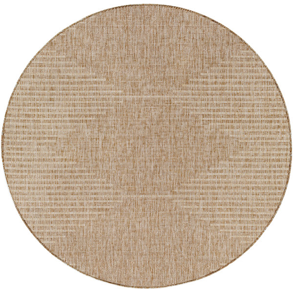 Natur Pur Round In-/Outdoor Boho Rug Brown/Beige | Wayfair.co.uk