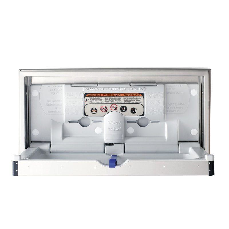 Foundations Horizontal Recessed Stainless Steel Changing Station | Wayfair