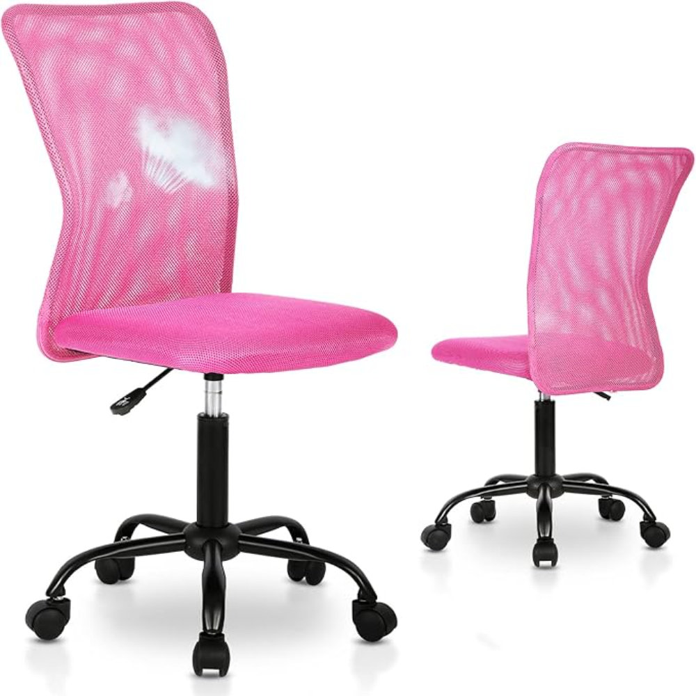 Latitude Run® Home Office Chair No Arms Small Rolling Chair Computer ...