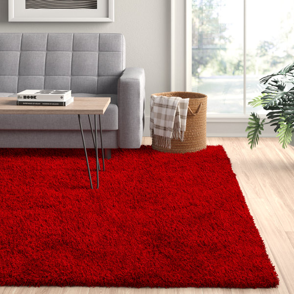 Zipcode Design™ Gilkey Machine Woven Red Shag Area Rug & Reviews ...