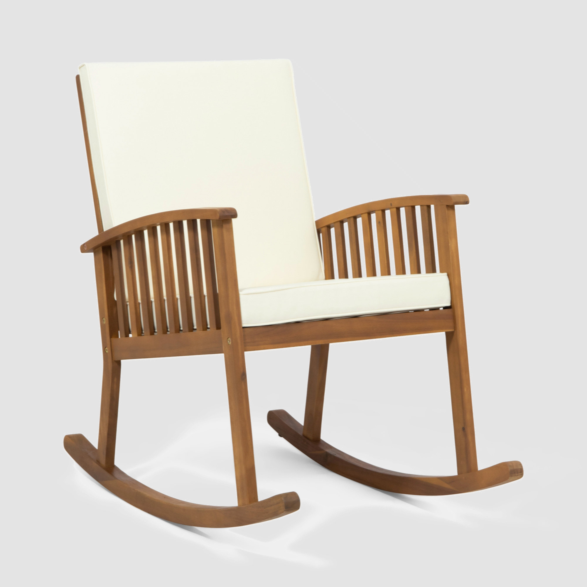 George Oliver Holsinger Acacia Wood Rocking Chair | Wayfair