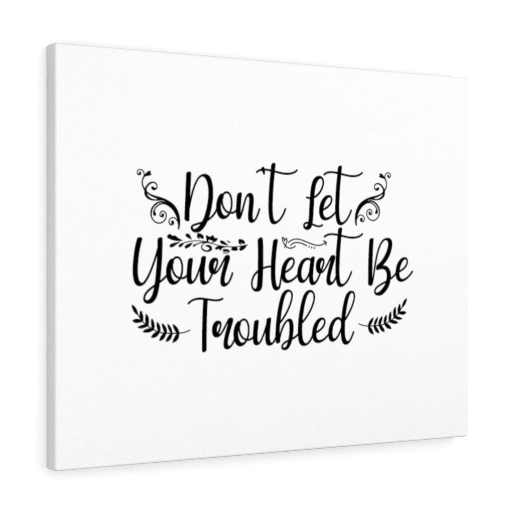 Blue Elephant Don't Let Your Heart Be Troubled - Wrapped Canvas ...