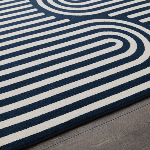 Wade Logan® Balchand Machine Tufted Blue/Beige Indoor/Outdoor Rug ...