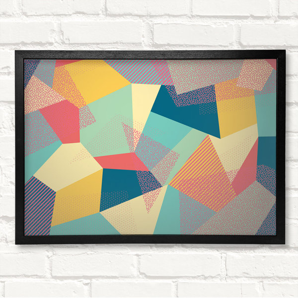 Ivy Bronx Abstract Triangles Framed Print | Wayfair.co.uk