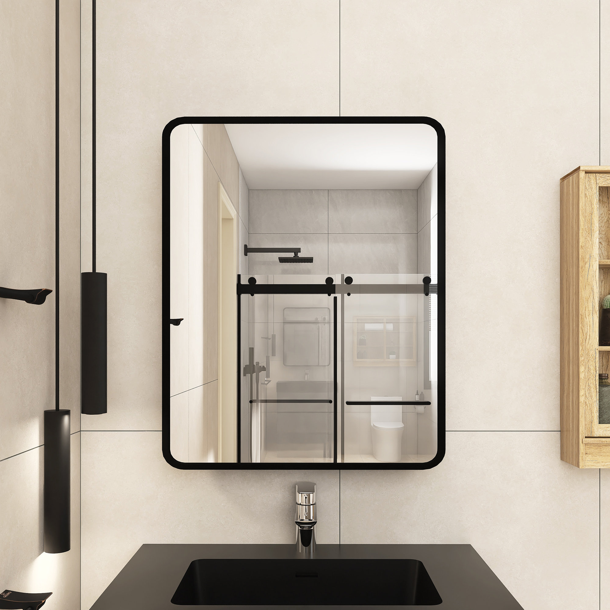 Ebern Designs 24 In. W X 30 In. H Rectangular Framed Horizontal Or ...