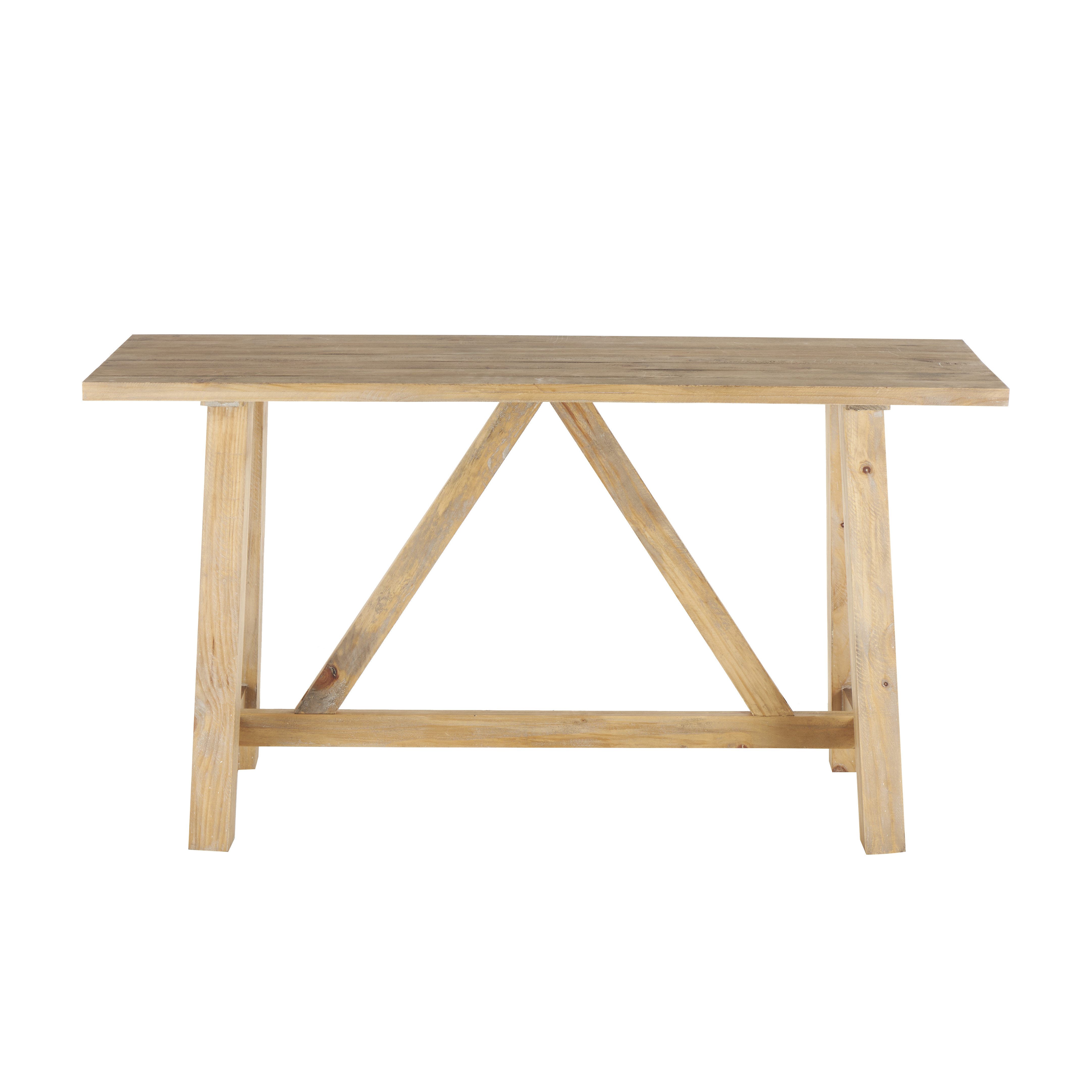 Loon Peak® Console Table With Flared Legs And Crossed Beams | Wayfair