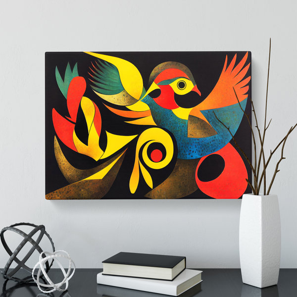ClassicLiving Extravagant Phoenix Bird Abstract - Wrapped Canvas ...