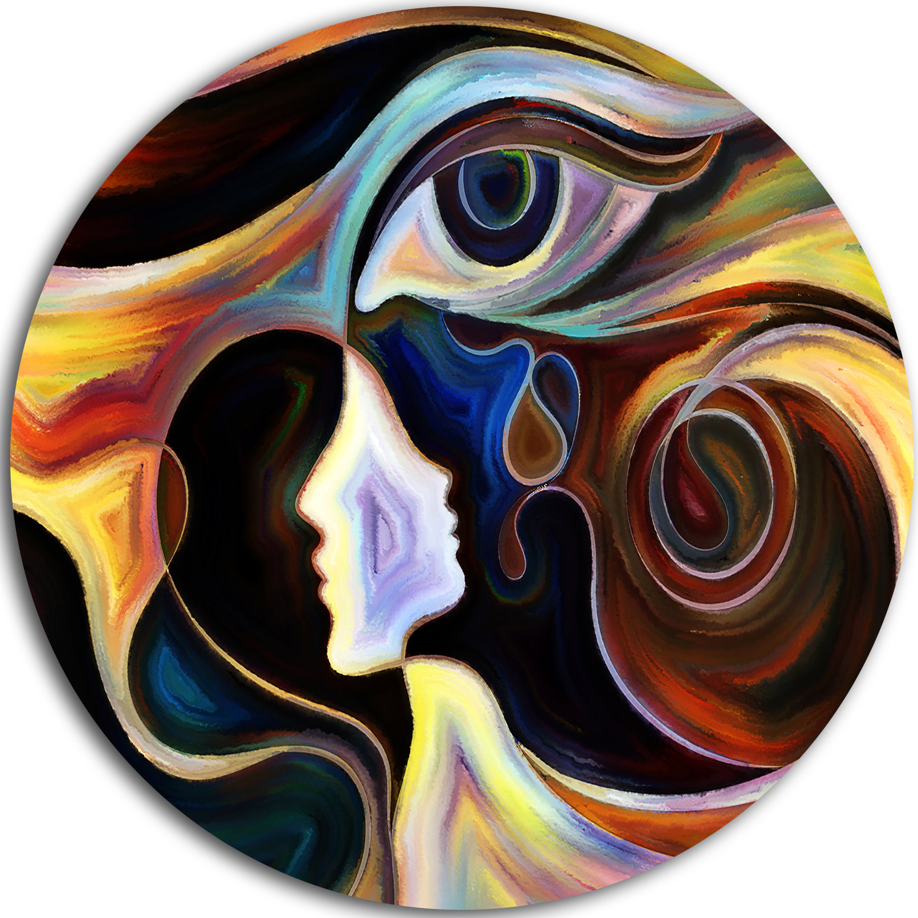 Design Art 'Colorful Intuition' Graphic Art Print on Metal | Wayfair