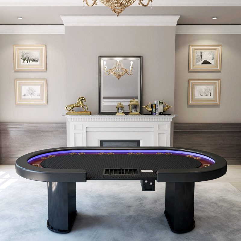 IDS Online Corp Luna Ultra Poker Table with LED light Speed Cloth ...