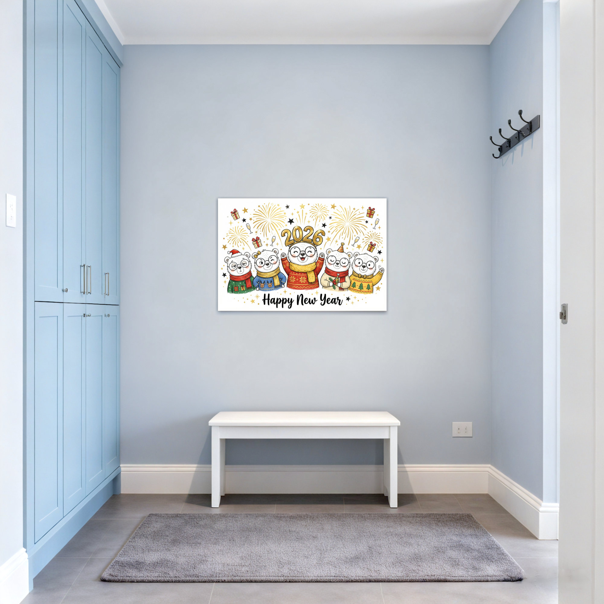 Everly Quinn Animals Cute Bears Celebrate New Year 2026 | Wayfair
