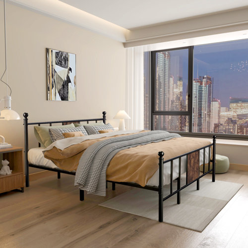 17 Stories Aukai 37.2" Bed Frame with Extra Central Legs & Reviews ...