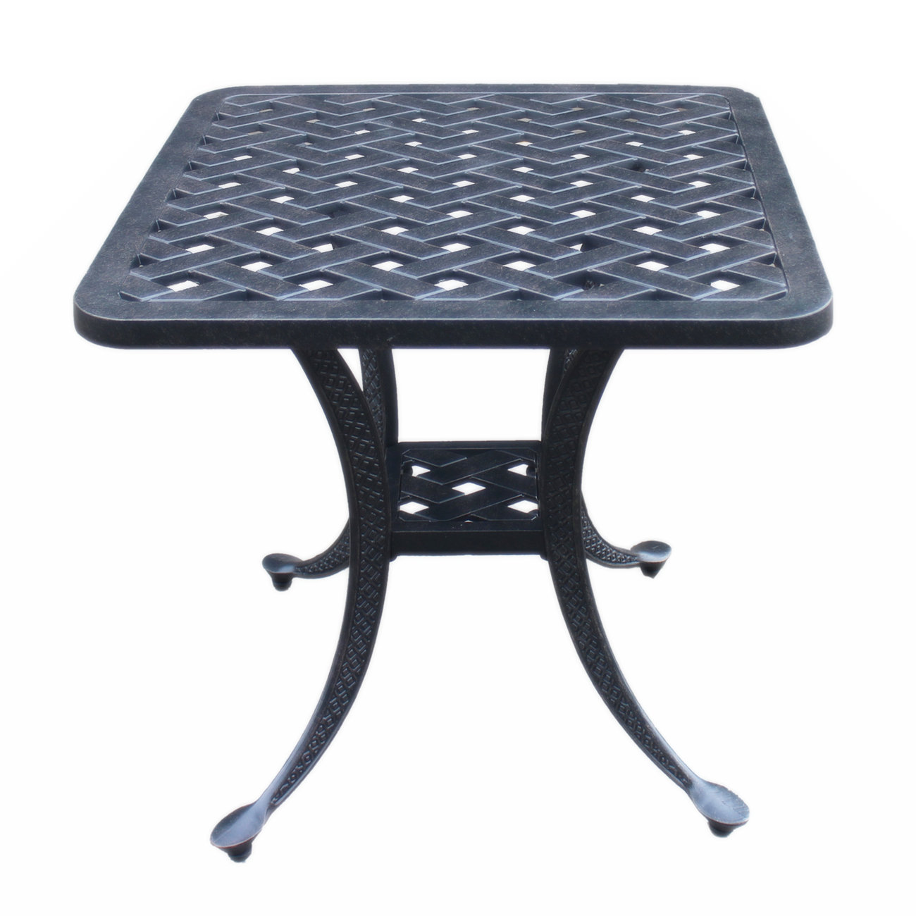 Winston Porter End Table With Curved Legs, Accent Table, Patio Table ...