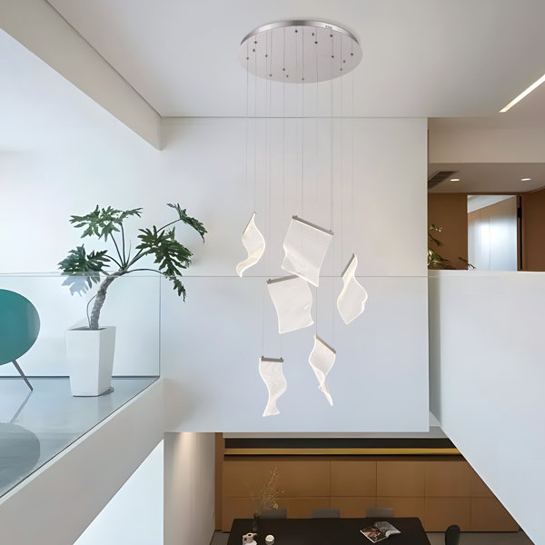 Ivy Bronx Lacara 6 - Light LED Integrated Acrylic Leaf Multi-Light ...