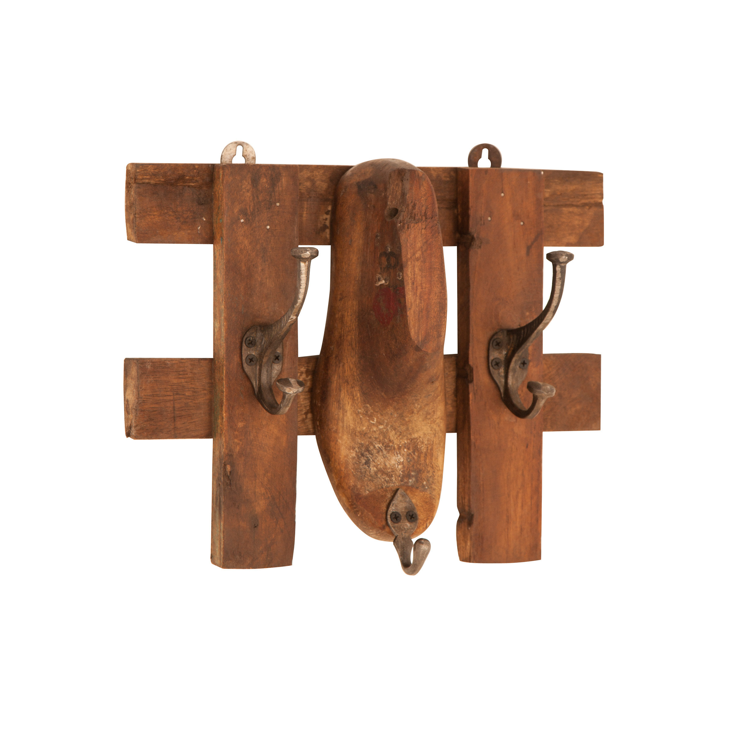 Millwood Pines Algillo Rustic Vintage Wall Mounted Coat Rack & Reviews ...