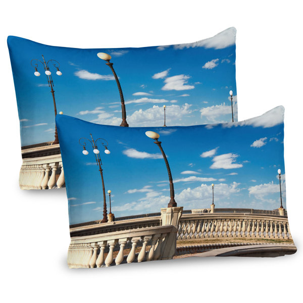 Ambesonne Italian Pillow Sham 2 Pack Mascagni Livorno Street Sky Blue ...