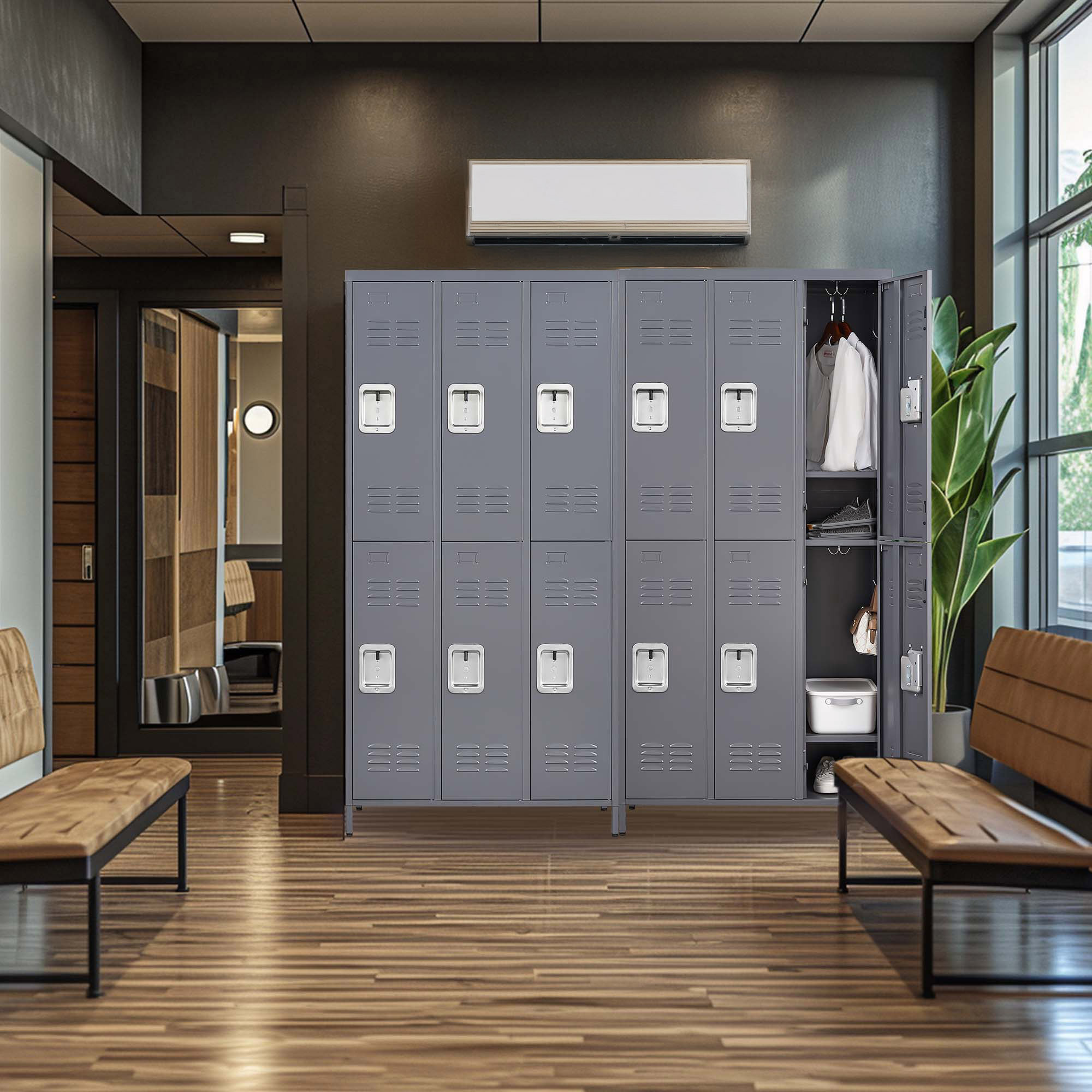 17 Stories Orandy Metal 2 - Tier 35.4'' Employee Locker - Wayfair Canada