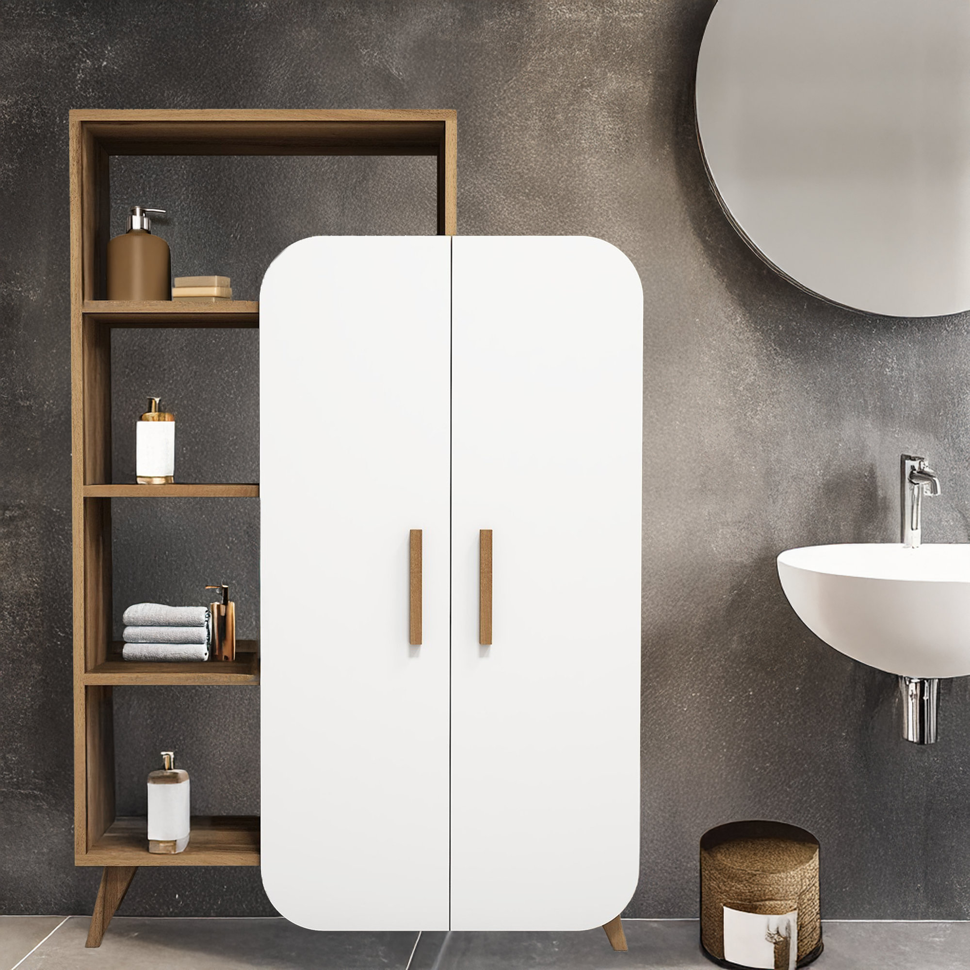 Corrigan Studio Freestanding Bathroom Storage Furniture Set - Wayfair ...