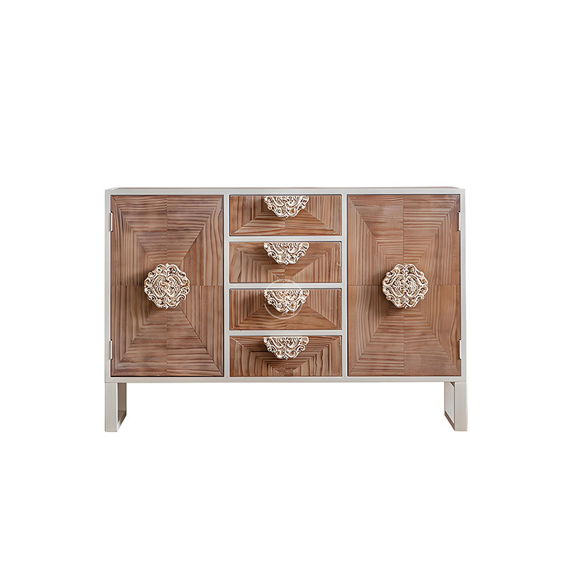 One Allium Way® 47.24"Natural Color and White Solid + Manufactured Wood ...