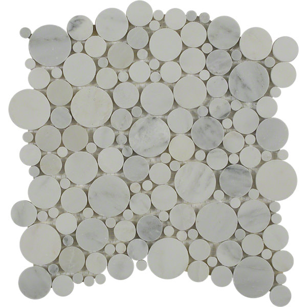 Bond Tile Orbit Circles 12 in. x 12 in. x 8 mm Mosaic Floor and Wall ...