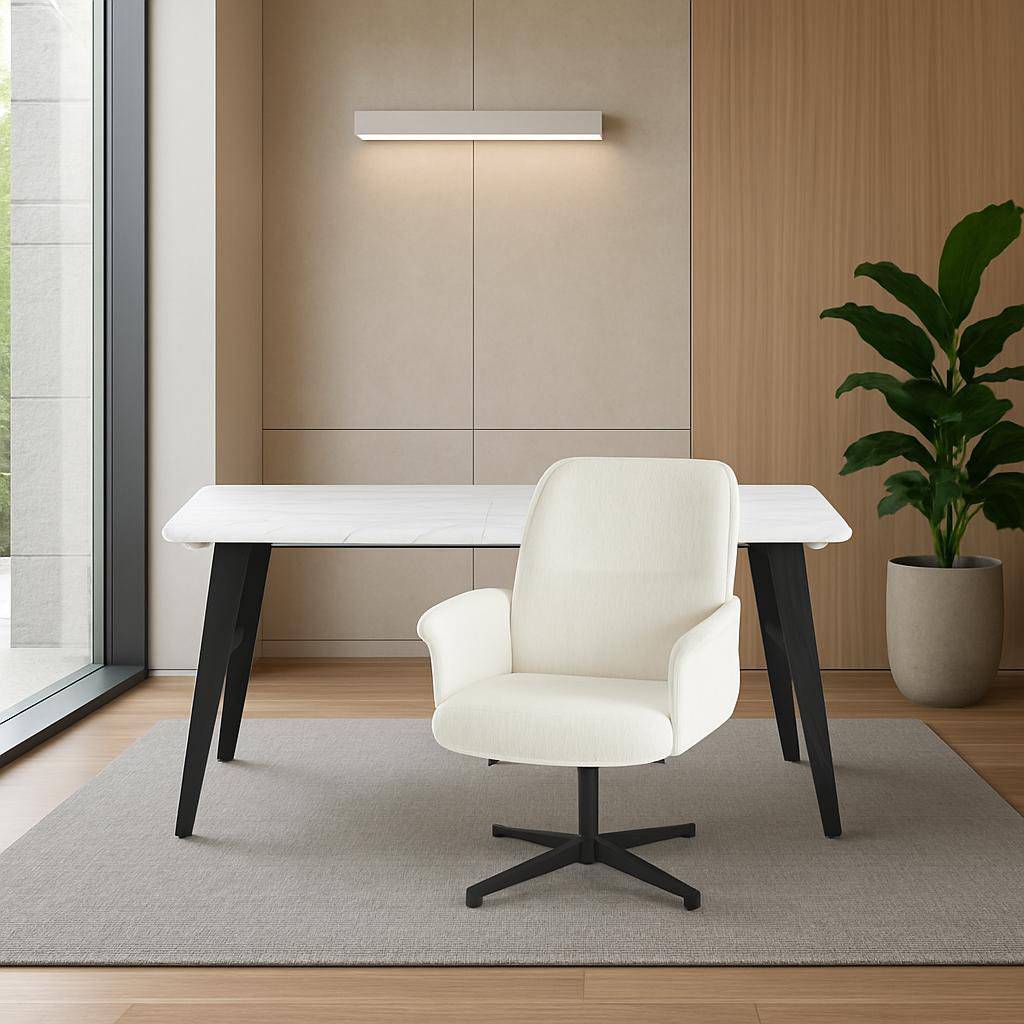 39F inc Modern Office Desk and Chair Set with Adjustable and Swivel ...