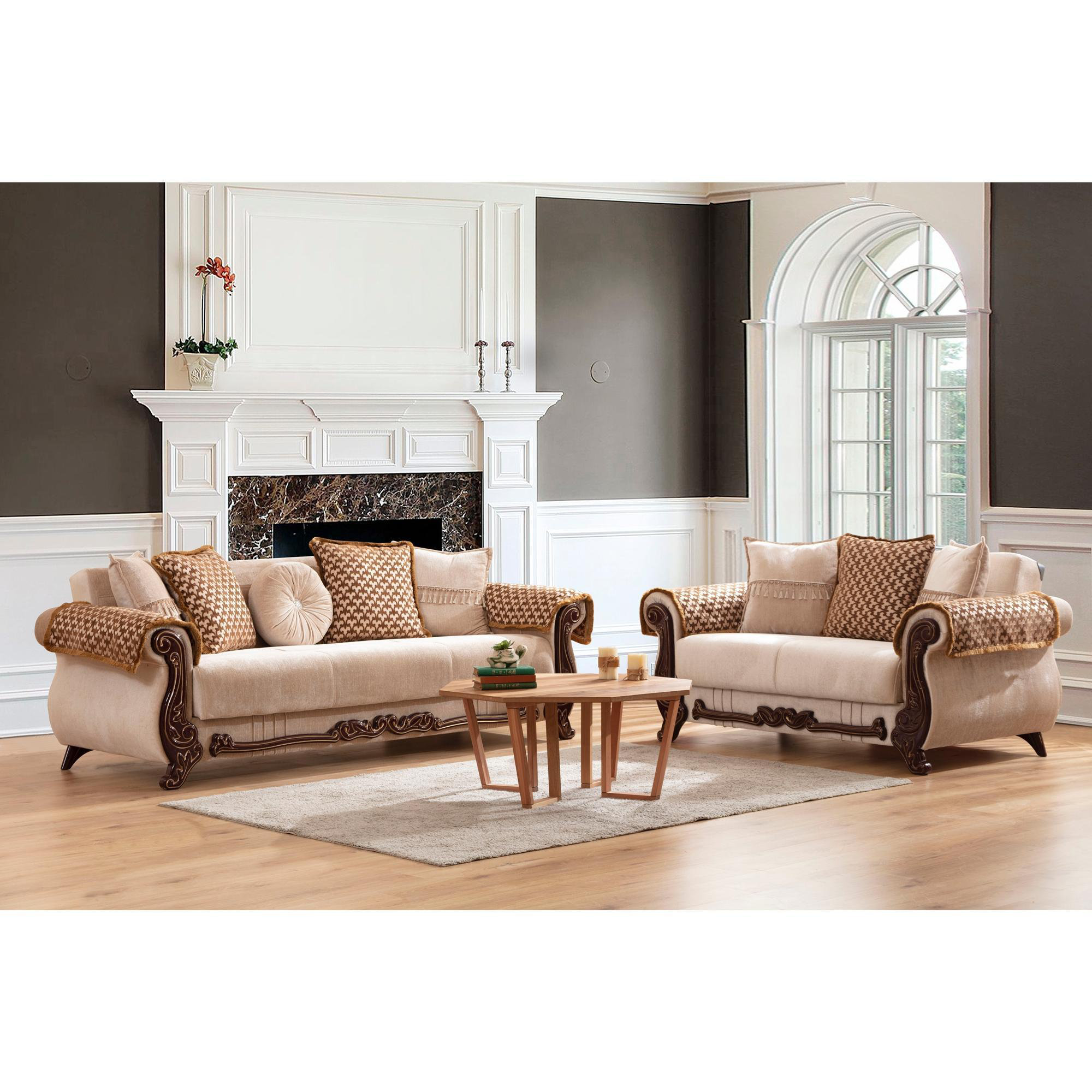 Everly Quinn Traditional Style 2Pc living room set | Wayfair