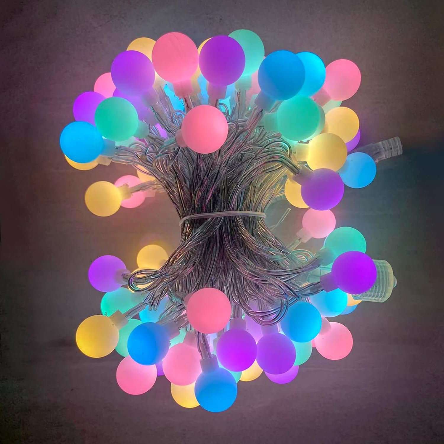 Dakota Fields Halloween String Lights Indoor, Connectable 100 LED Globe ...