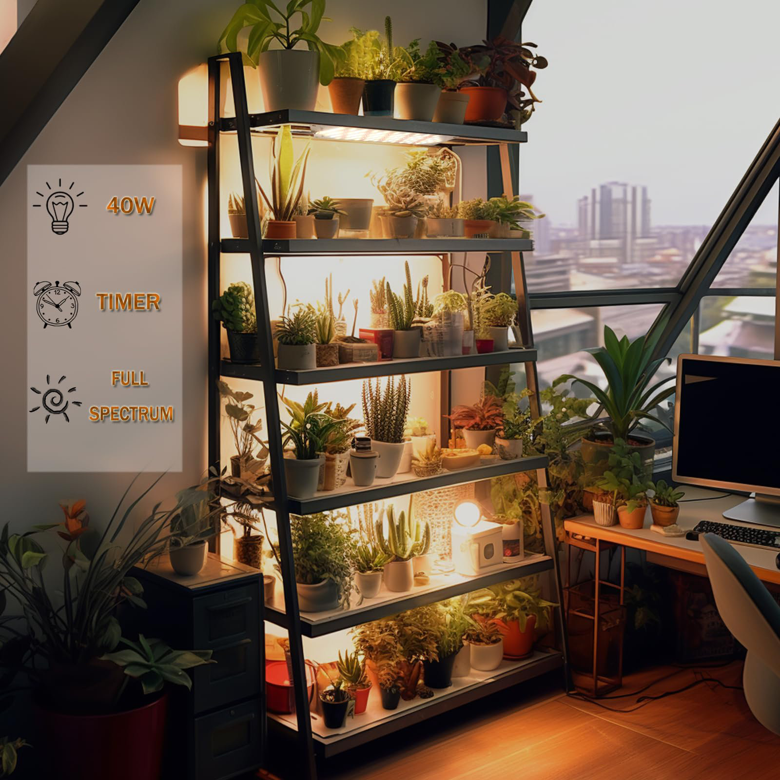 BTERAZ 40W Ultra-Thin Panel Grow Lights For Indoor Plants - Wayfair Canada