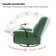 Trule Jace Modern Upholstered Manual Swivel Rocker Recliner with Phone ...