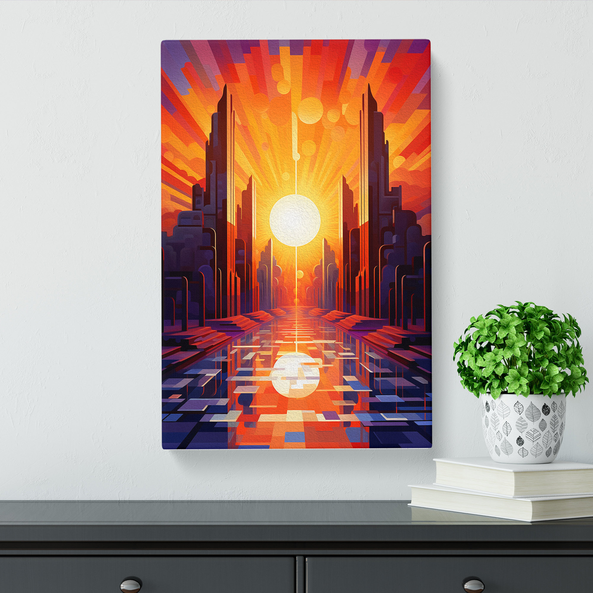 Marlow Home Co. Art Deco Sunset Informel - Print | Wayfair.co.uk