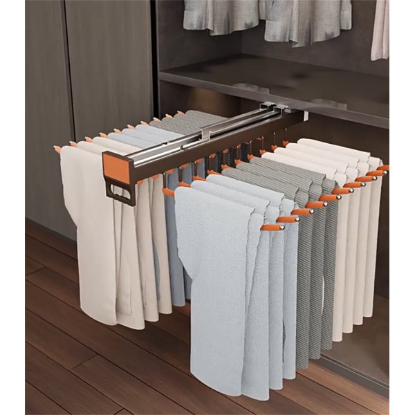 Thrones Designs Dualglide Top-Mounted Double-Row Retractable Pants Rack ...