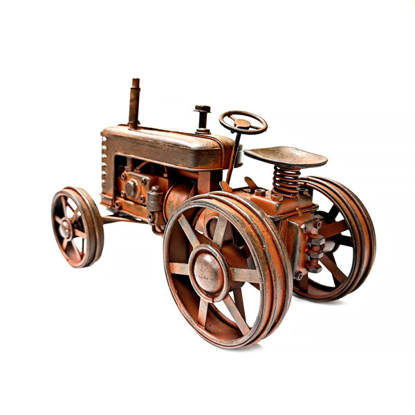 17 Stories Vintage Rusty Tractor | Wayfair