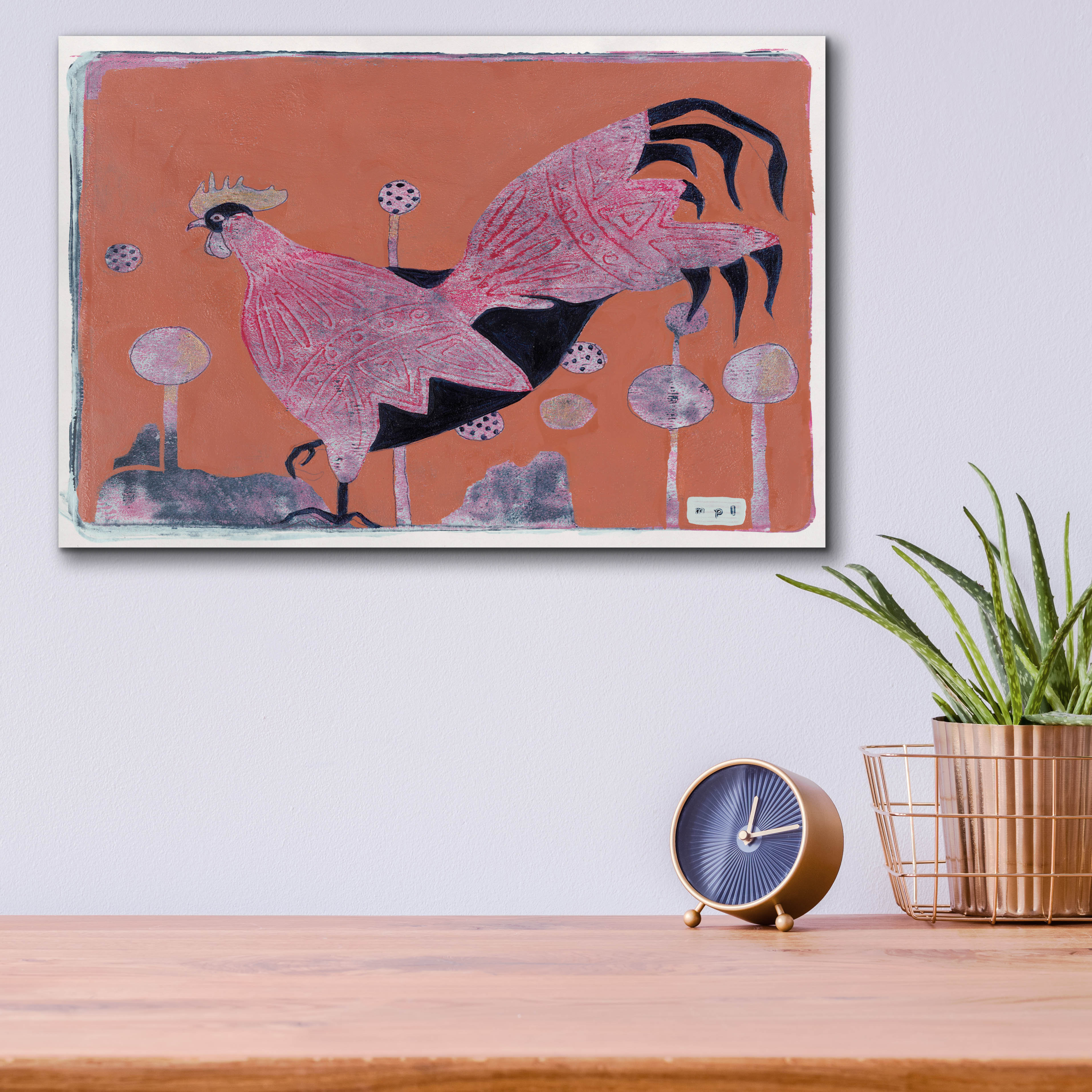 August Grove® " Sci-fi Purple Rooster 6 " by Maria Pietri | Wayfair