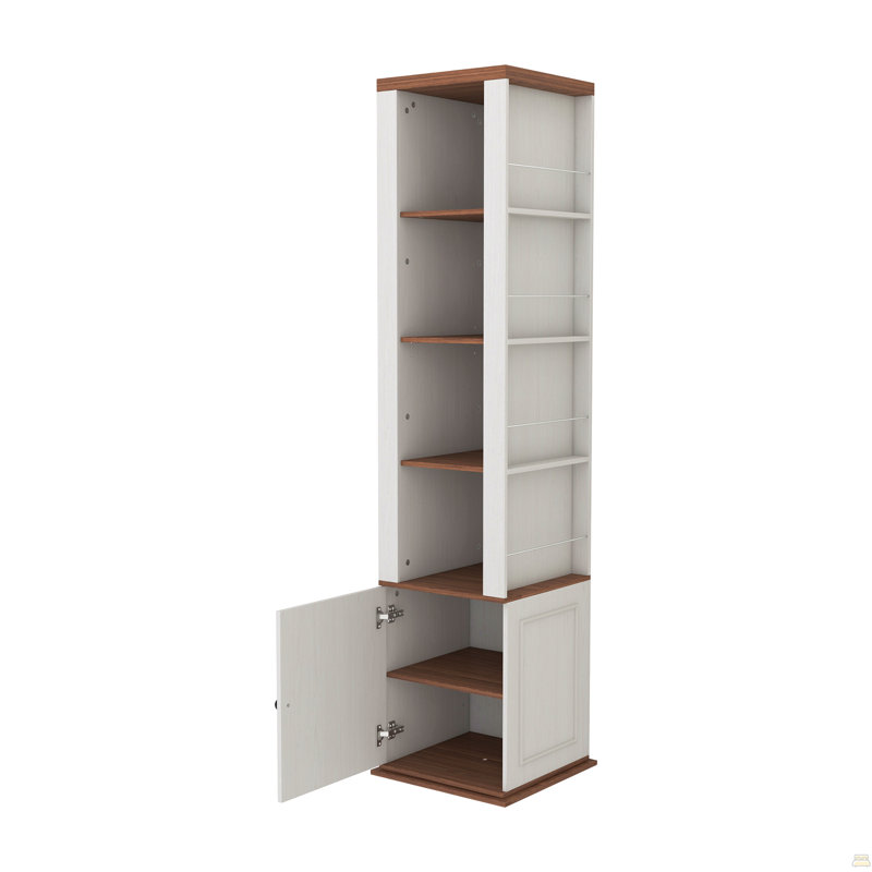 Latitude Run® 360° Rotating Storage Cabinet With Full-Length Mirror ...