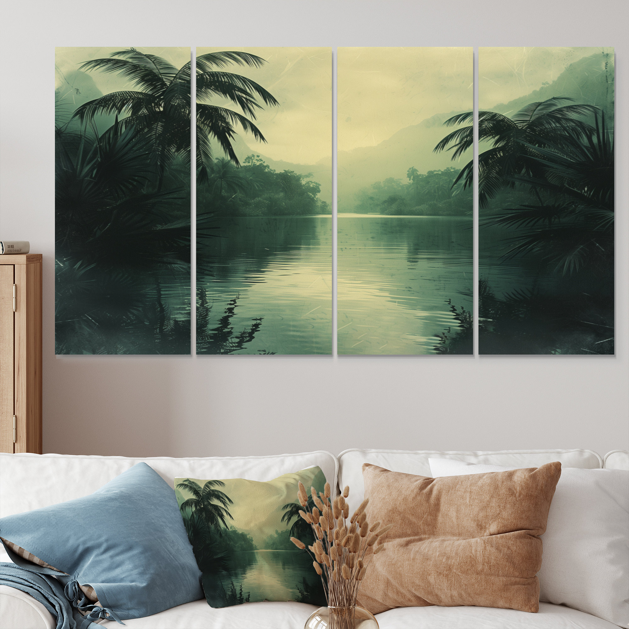 Bay Isle Home™ Grey Green Palm Tree Tropical Oasis - Palms & Palm Trees ...