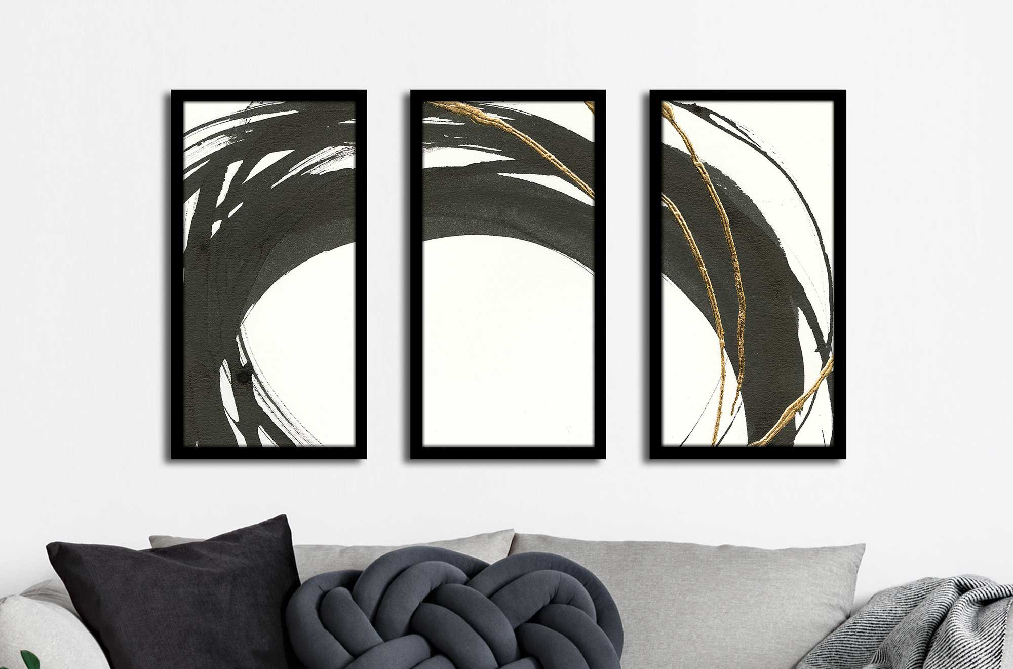 Orren Ellis Gilded Enso III' Acrylic Painting Print Multi-Piece Image ...