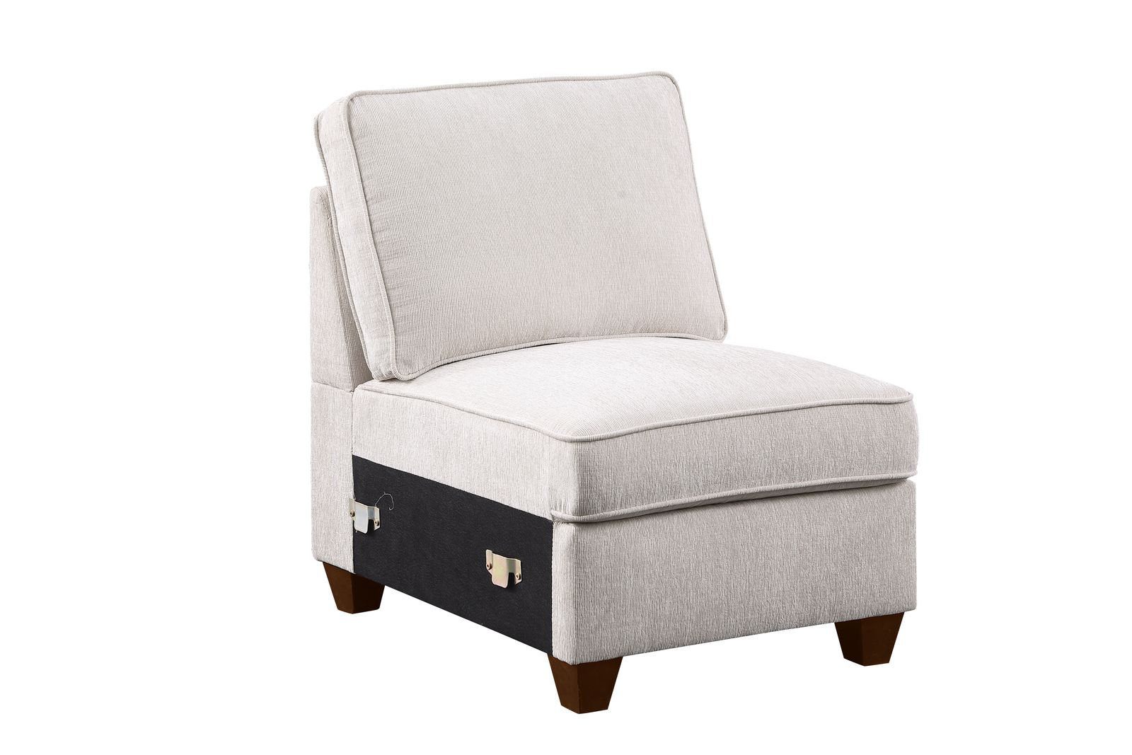 DEVION Furniture 26" W Armless Chair Single Seat Module For Modular ...