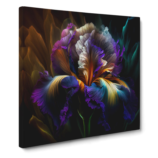 Marlow Home Co. Iris Flower Abstract Art - Print | Wayfair.co.uk