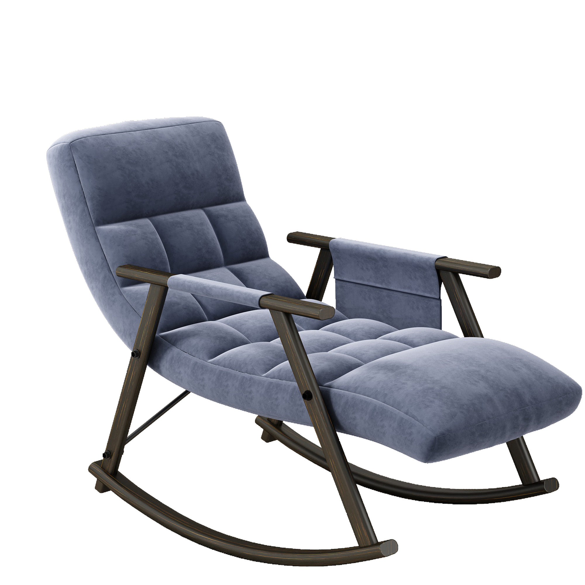 George Oliver Folding Reclining Lounge Rocking Chair With Foot Rest ...