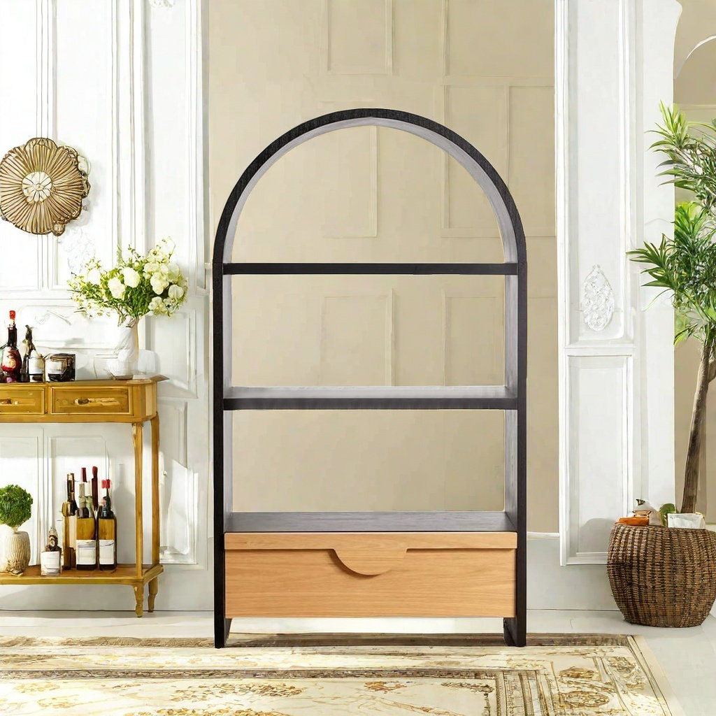 Parttlion Simple arch solid wood bookcase | Wayfair
