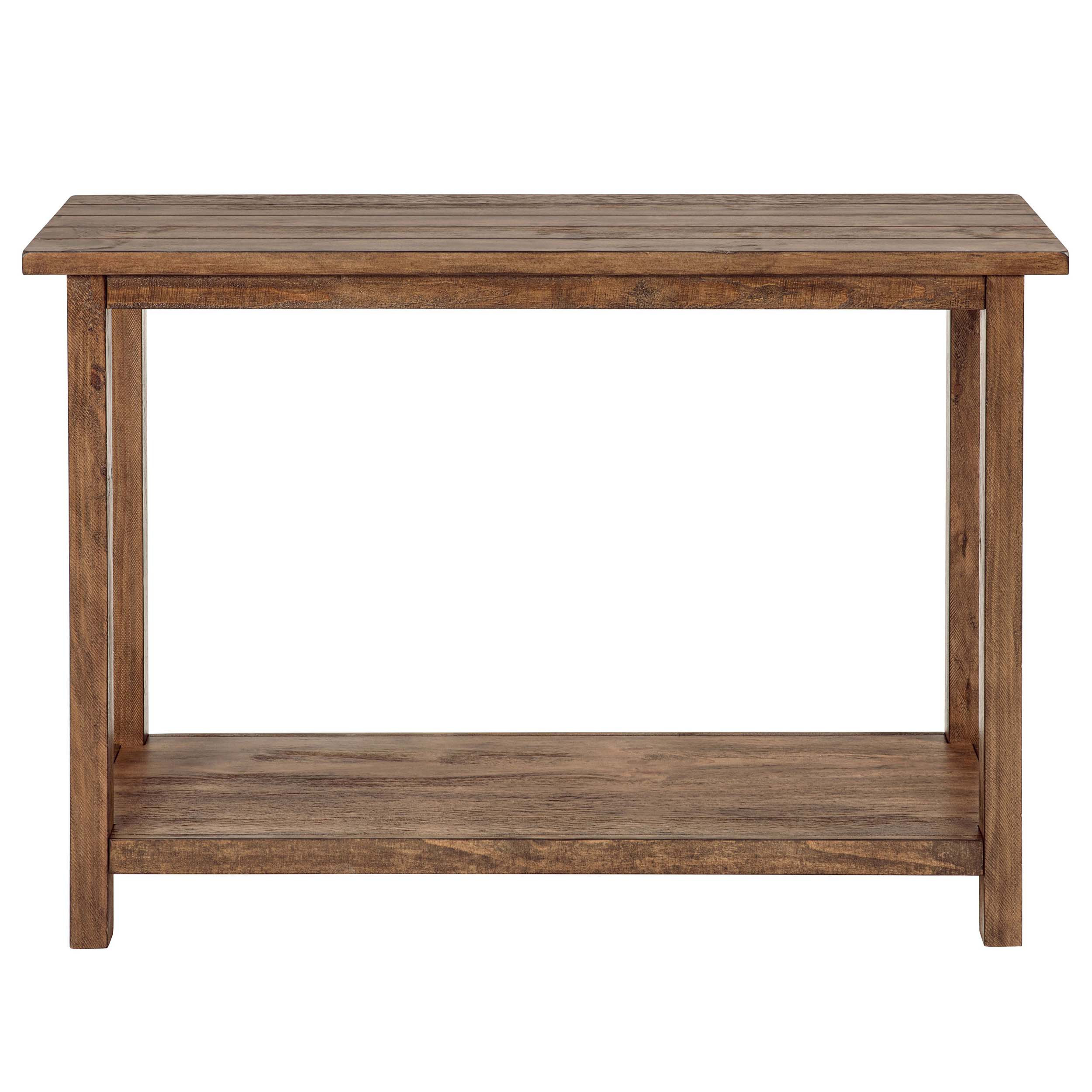 Millwood Pines Gunanidhi Distressed Brown Wood Entryway Sofa Console Table | Wayfair