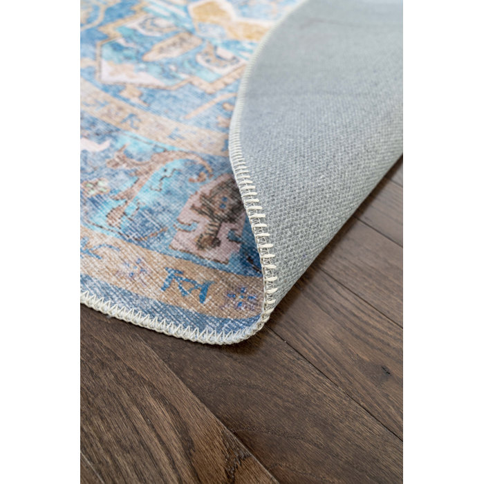 Bungalow Rose Cotton Machine Washable Oriental Rug | Wayfair