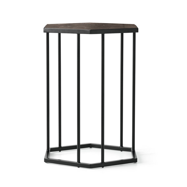 Calligaris Renee Hexagonal End Table with Metal Frame | Perigold