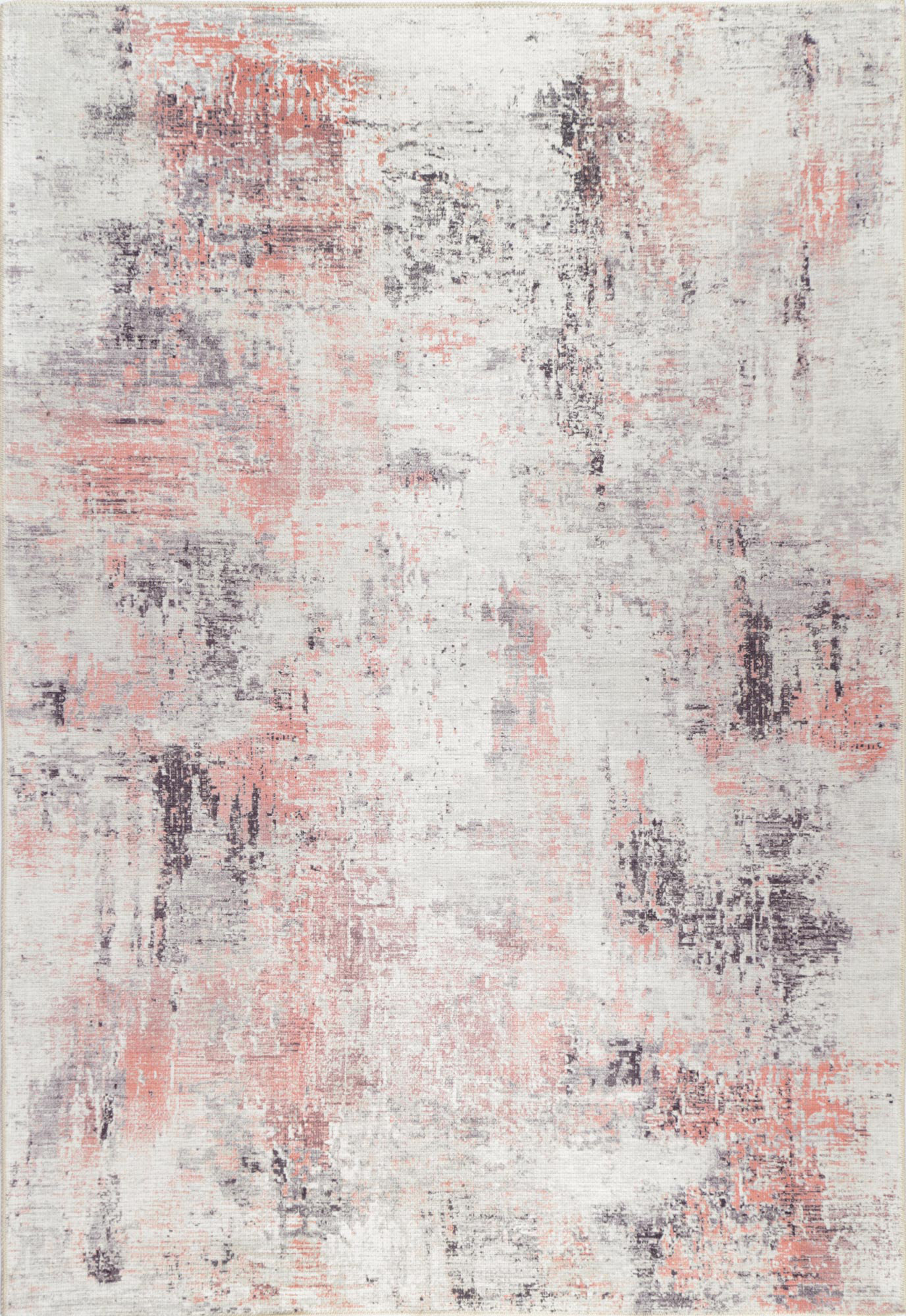 17 Stories Abstract Elizabethrose Blush Rug | Wayfair