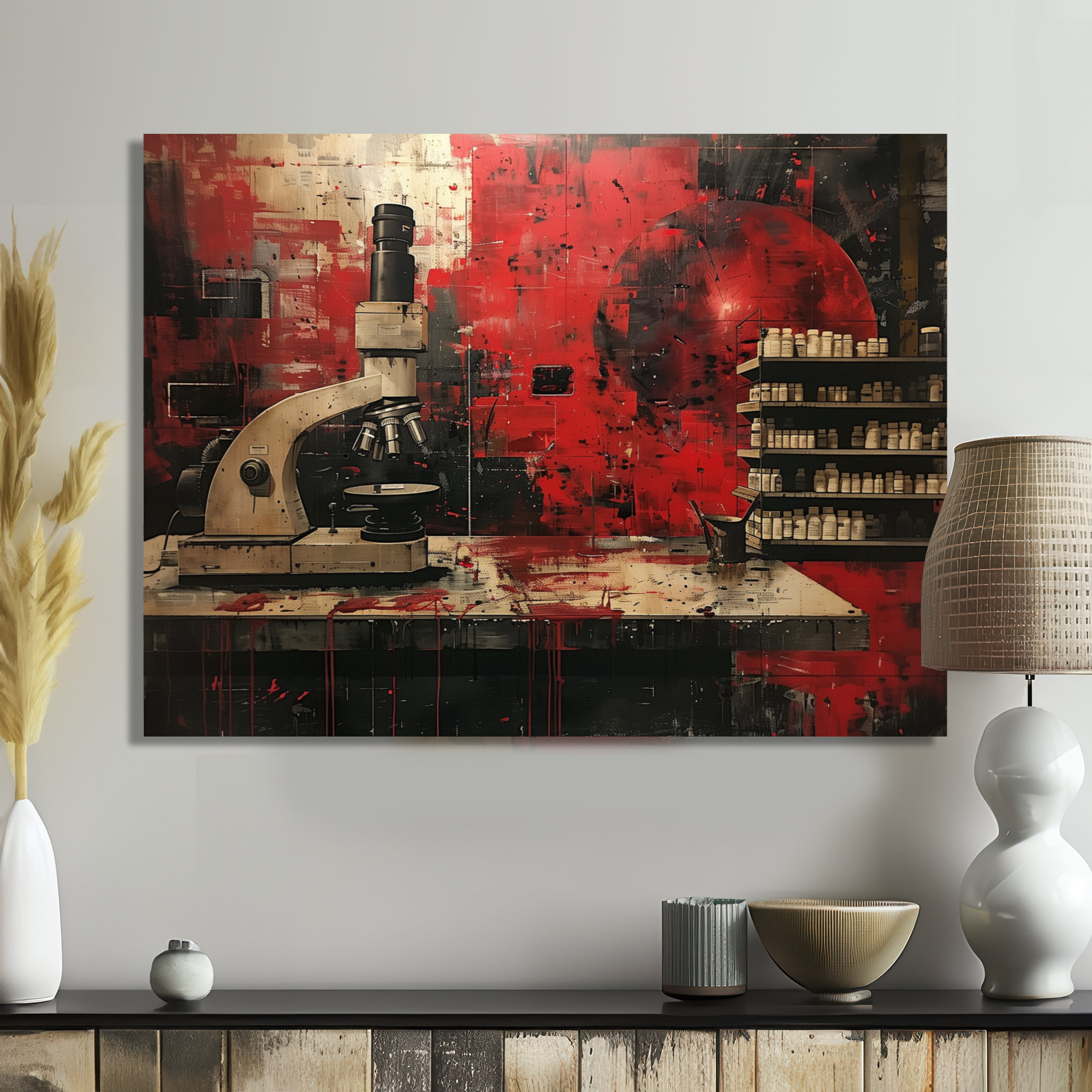 Williston Forge Red Black Research Laboratory - Laboratories Wall Decor ...