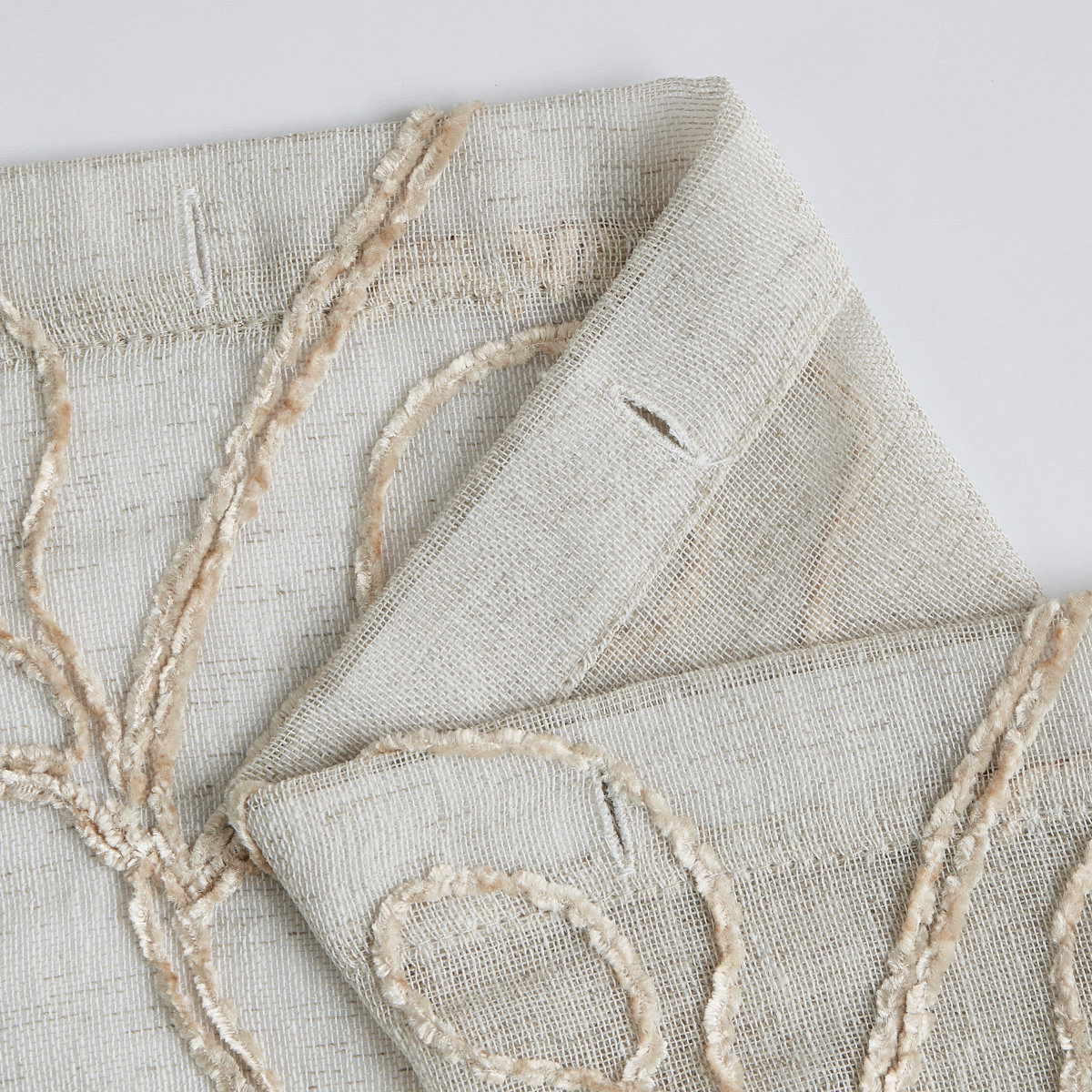 Dainty Home Bathroom 3D Stella Floral Chenille Linen Look Bath Shower ...