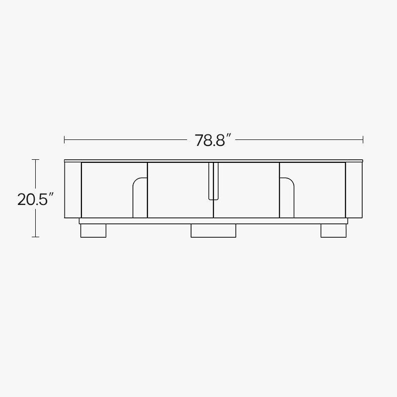 Mercer41 Elina Nordic Rounded-Corner TV Stand with Storage | Wayfair