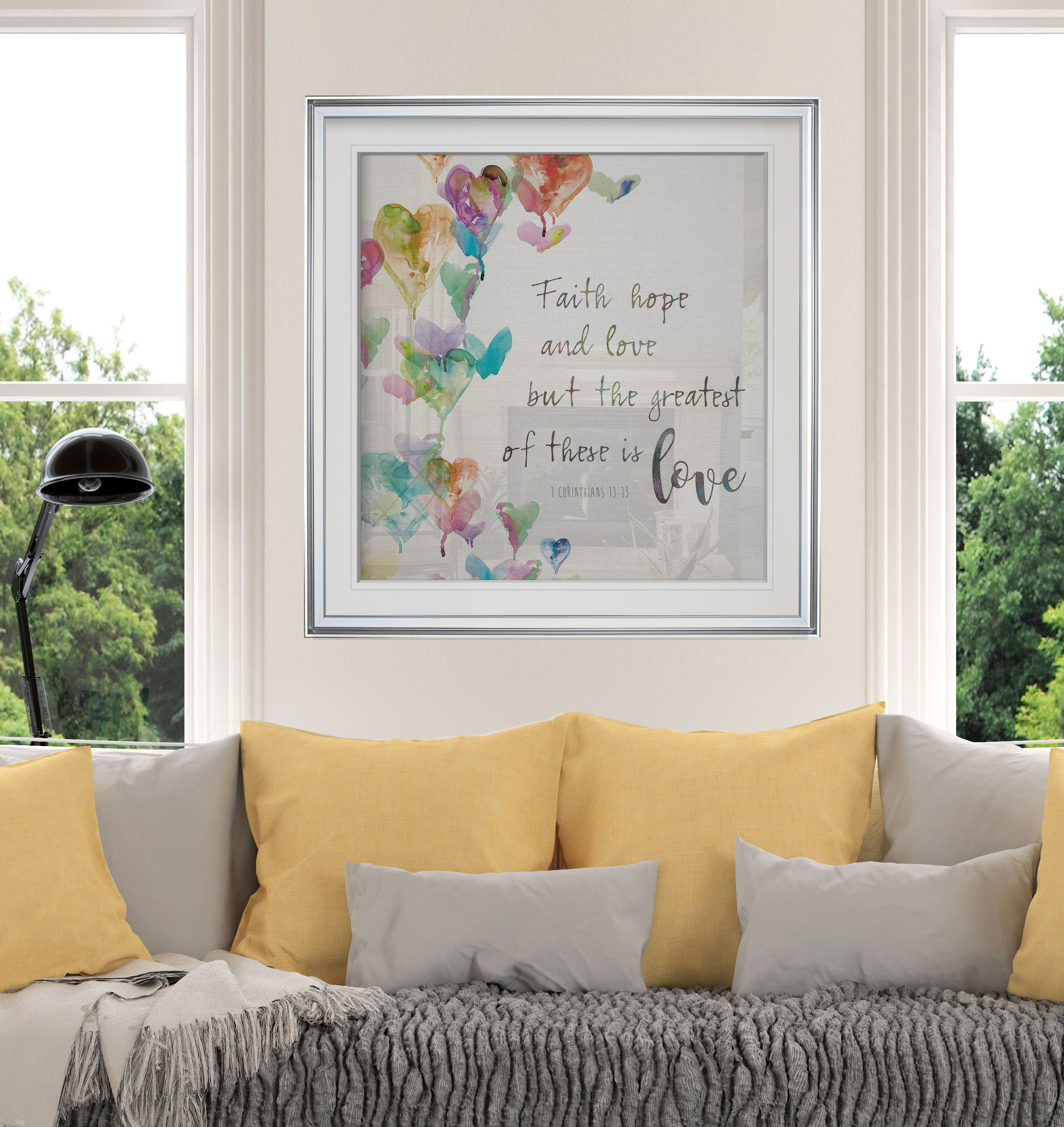 Ebern Designs 'Faith, Hope and Love' Framed Textual Art | Wayfair