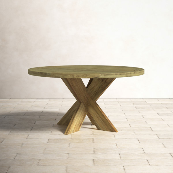 Round-teak-outdoor-table | Wayfair